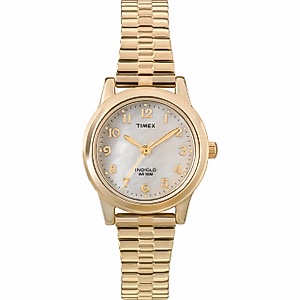 Timex Women's T2M827 Essex Avenue Gold-Tone Stainless Steel Expansion Band Watch