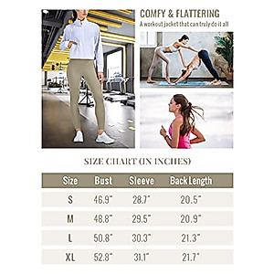 UANEO Womens Athletic Cropped Jacket Sun Protection Zip Up Long Sleeve Workout Tops Gym Sports Jackets (Tan-M)