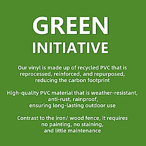 FLYYIBO Outdoor Privacy Screen, No Dig White Vinyl Privacy Fence Screen Kit for Pool Equipment Enclosure, Trash Can Enclosure for Outside (36" W x 48" H, 2 Panels)