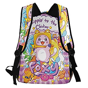 Cartoon Laptop Backpack Unisex Lanky Backpack Box Bookbag Printed Travel Backpack School Bags Computer Bag