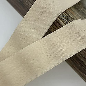 10/15/20/25mm 5yards Khaki Elastic Ribbon Fold Over Elastic Lace Trim for Sewing Waist Band Garment Accessory