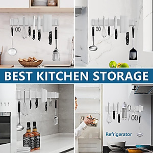 Magnetic Knife Strips(15 Inch X Set Of 2) Magnetic Knife Storage Strip, Knife Holder, Knife Strip, Kitchen Utensil Holder, Tool Holder, Multipurpose Magnetic Knife Rack (stainless steel, 1pcs.)