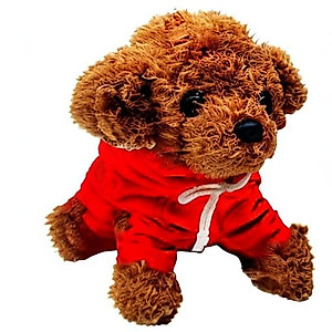 Plush Stuffed Animal Puppy Dog - Adorable Goldendoodle for Gifts, Emotional Support, Toy - Golden Brown Poodle - Ultra Soft & Realistic, 9.8 Inch 0235 (Brown)