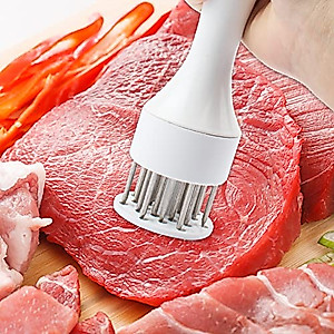 Sihuuu Meat Tenderizer Tool, 21 Pin Stainless Steel Meat Tenderizer Needle,Kitchen Gadgets For BBQ Cooking Tenderizing Marinade Fish, Pork, Beef Steak, Poultry, Meat