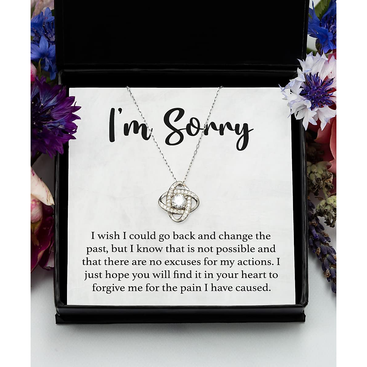 Coveted Goods I’m Sorry Gift Necklace for Her, Sterling Silver Necklace Apology Gift