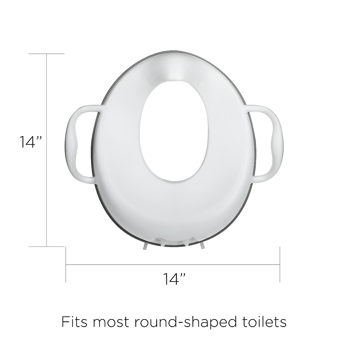 Nuby Easy Grip Safety Toilet Seat Trainer with Integrated Splash Guard for Toddlers & Kids, White, 1 Count