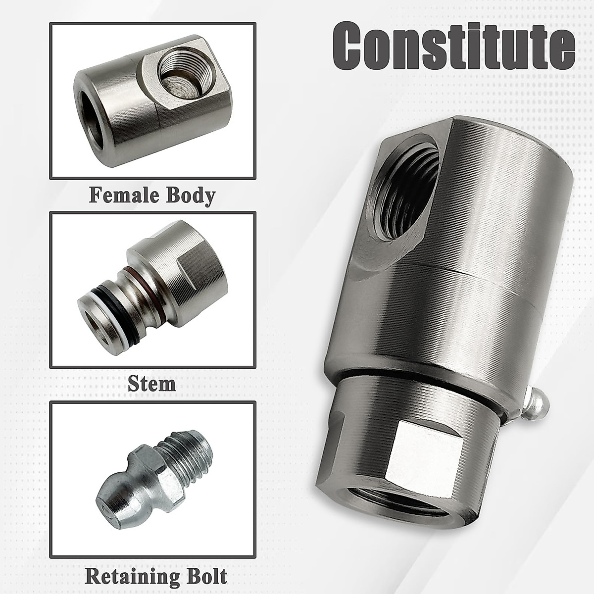 5024-Ni-AL 1/2 Inch Hose Reel Swivel Fitting Replacement, Swivel Fitting for Hose Reel 9SS8FP50XFP50-Ni-AL