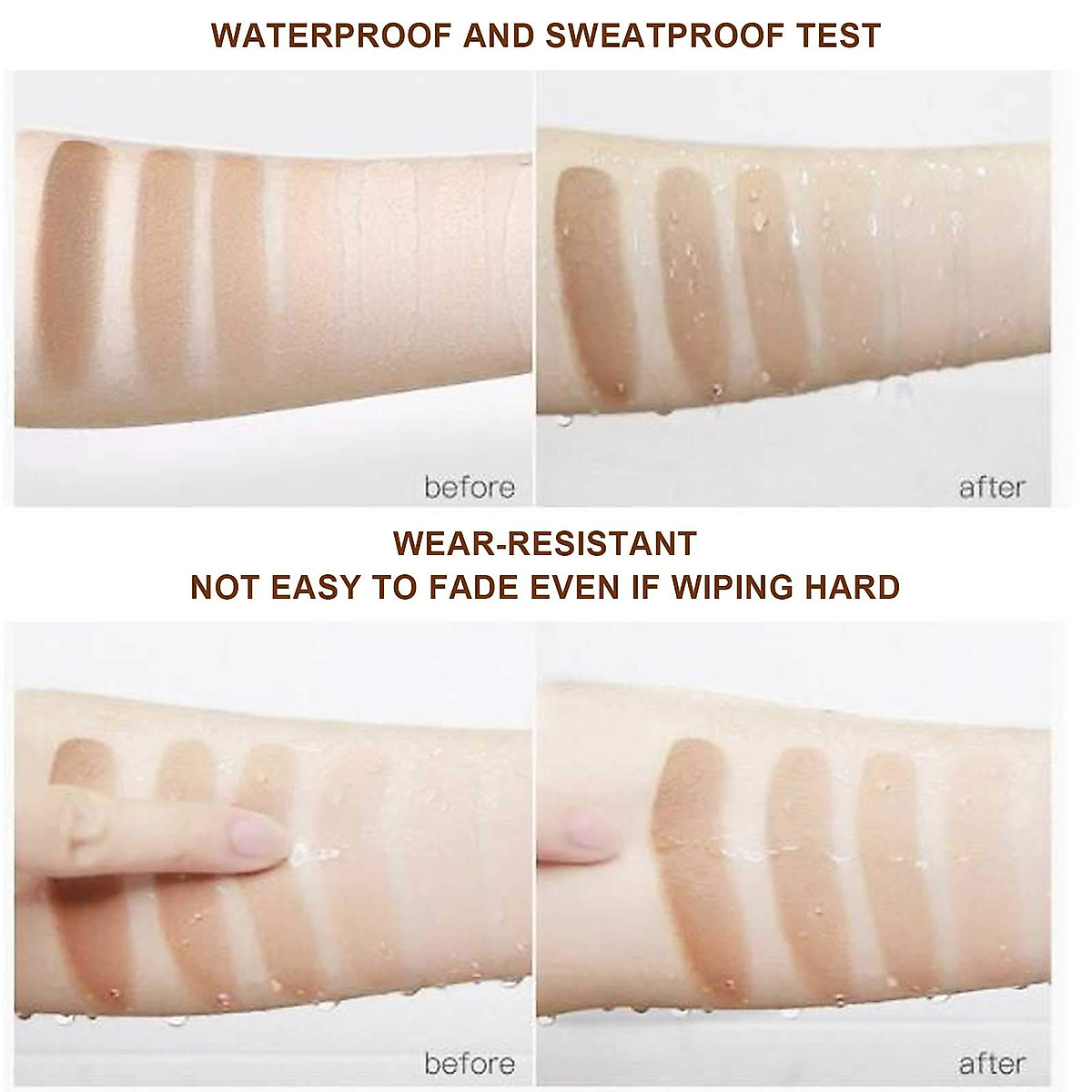 Tattoo Concealer, 2pcs Makeup Body Birthmark Scar Spots Cover Cream Water Proof Two Colors Cover Up Concealer Set Use on Body for Men and Women