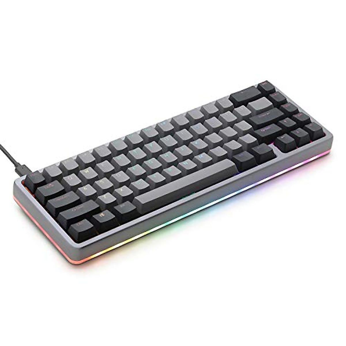 DROP ALT High-Profile Mechanical Keyboard — 65% (67 Key) Gaming Keyboard, Hot-Swap Switches, Programmable Macros, Backlit RGB LED, USB-C, Doubleshot PBT, Aluminum Frame (Kaihua Speed Silver, Gray)