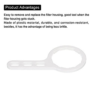 MECCANIXITY Water Filter Housing Wrench Fit for 1812 Water Filter Housing Plastic Filter Housing Wrench White 2Pack