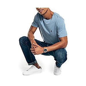 Nautica Men's J-Class T-Shirt, Deep Anchor Heather, Large