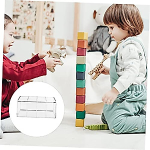 Alipis 1pc Box Coffee Storage Box Storage Container Storage Bins with Lids Flatware Storage Case Sunflower Curtain Clip Home Storage Case With Cover Showcase Clamshell Acrylic