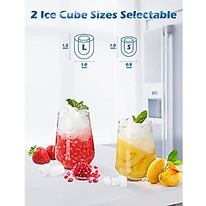 Freezimer DreamiceX1| Ice Makers Countertop Self-Cleaning, Portable Ice Maker Machine Countertop, 9 Cubes Ready in 7-10 Mins, 2 Size Ice Cubes Bullet Ice Machine | 33lbs/24h Silver