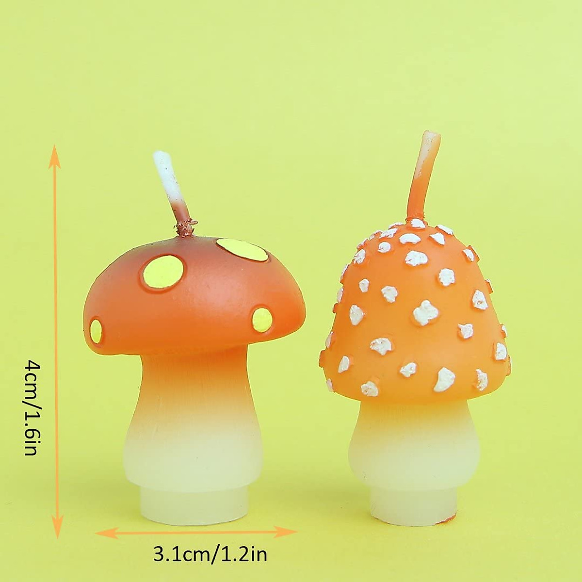 Birthday Candles Mushroom Candles for Party Supplies and Wedding Favor