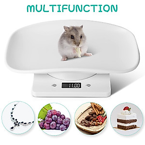 Digital Pet Scale, Puppy Scales for Weighing, Newborn Puppy Whelping Supplies, Accurate Small Animal Scale for Puppies/Kitten/Dog/Cat/Hedgehog, Multi-Function LCD Scale, Max 22lb,11.4inch