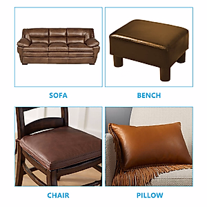 Vinyl Upholstery Fabric,Soft Faux Leather,Marine Vinyl Fabric,Indoor & Outdoor Synthetic Leather for Boat,Car,DIY Crafting (Brown, 36inchx54inch)