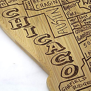 Totally Bamboo Chicago City Life Cutting Board, 7-7/8" x 15-3/4"