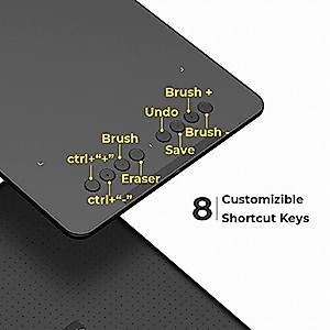 XPPen Deco 01 V2 Graphics Tablet 10x6.25 Inch Drawing Tablet 8192 Levels Pressure Battery-Free Pen with Tilt Function Android/Chromebook Supported Online Teaching Tablet