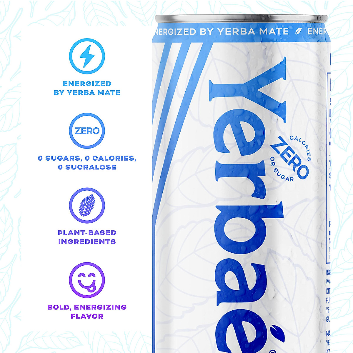Yerbae Energy Seltzer - Variety Performance Pack, 0 Sugar, 0 Calories, 0 Carbs, Energized by Yerba Mate, Naturally Caffeinated & Plant-Based, Healthy Alternative to Coffee and Sugary Sodas, 12oz cans (12 Pack)