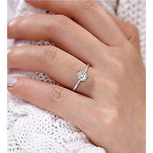 TIGRADE 1.5mm Eternity Ring Round Cut Cubic Zirconia Anniversary Ring Minimalist High Polished Promise Ring for Women Size 3-11, Silver, Size 6