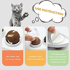 Snow Pet Magic Catnip Wall Balls Toys for Cats Wall Treats Kitten Treat Toys Indoor Catnip Ball Toys Teeth Cleaning Chew Silvervine Catnip Balls