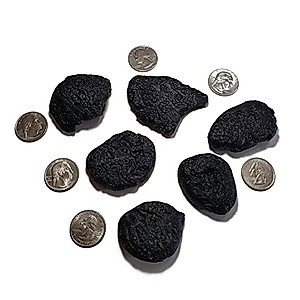 1pc Indochinite Super Black Tektite 38-67mm Specimen Very Rare Glass Naturally Formed from Meteorite Impact & Found in The Vietnam Area of The Strewnfield