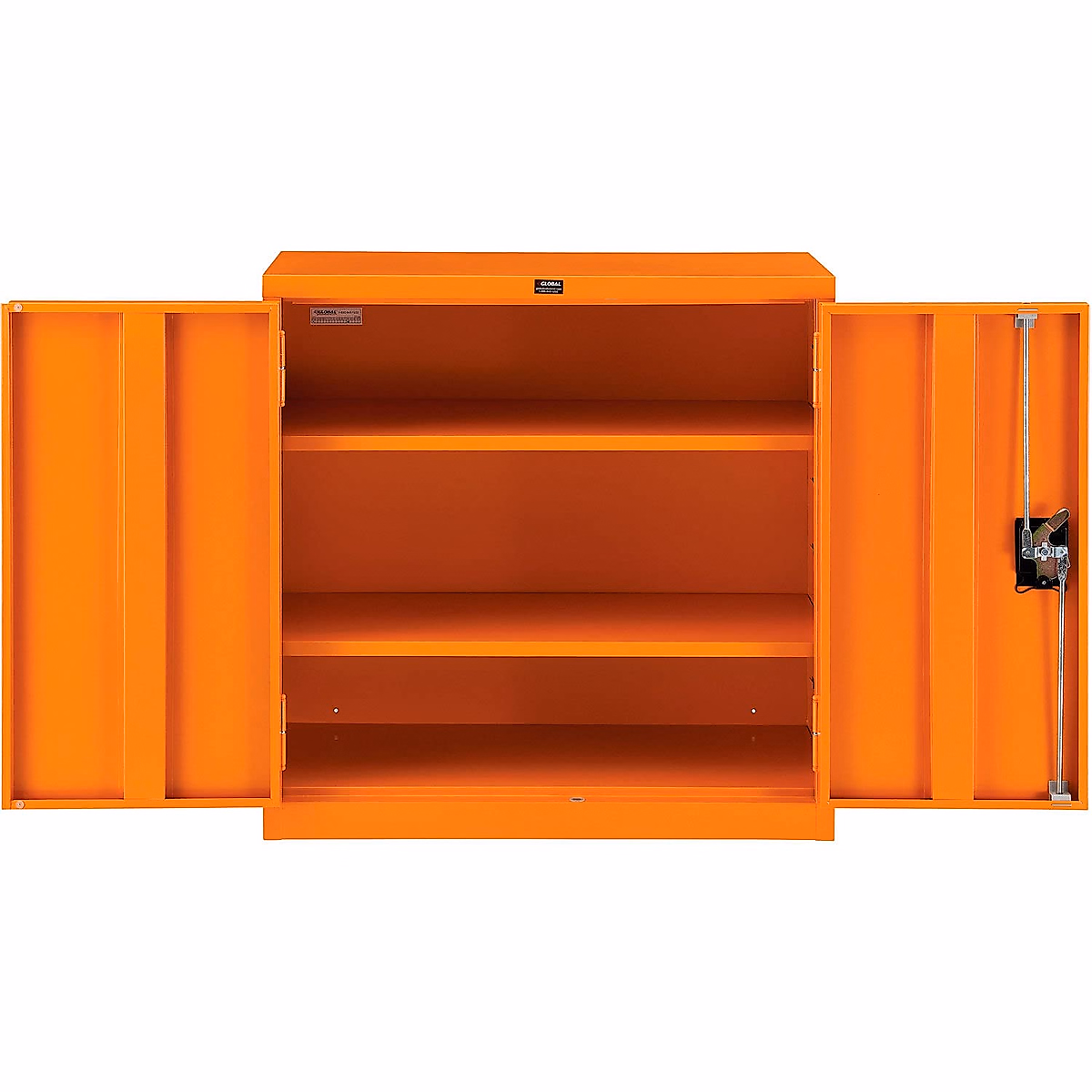 Global Industrial Emergency Preparedness Cabinet, Wall Mount, 30"Wx12"Dx30"H, Orange
