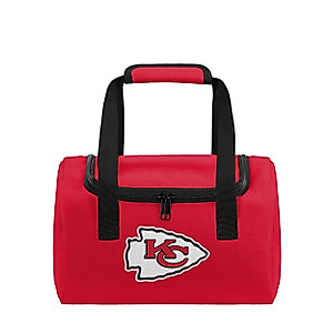 FOCO - NFL Officially Licensed Team Logo Dual Compartment Insulated Lunch Box Cooler Duffel Bag (Patrick Mahomes - Kansas City Chiefs)
