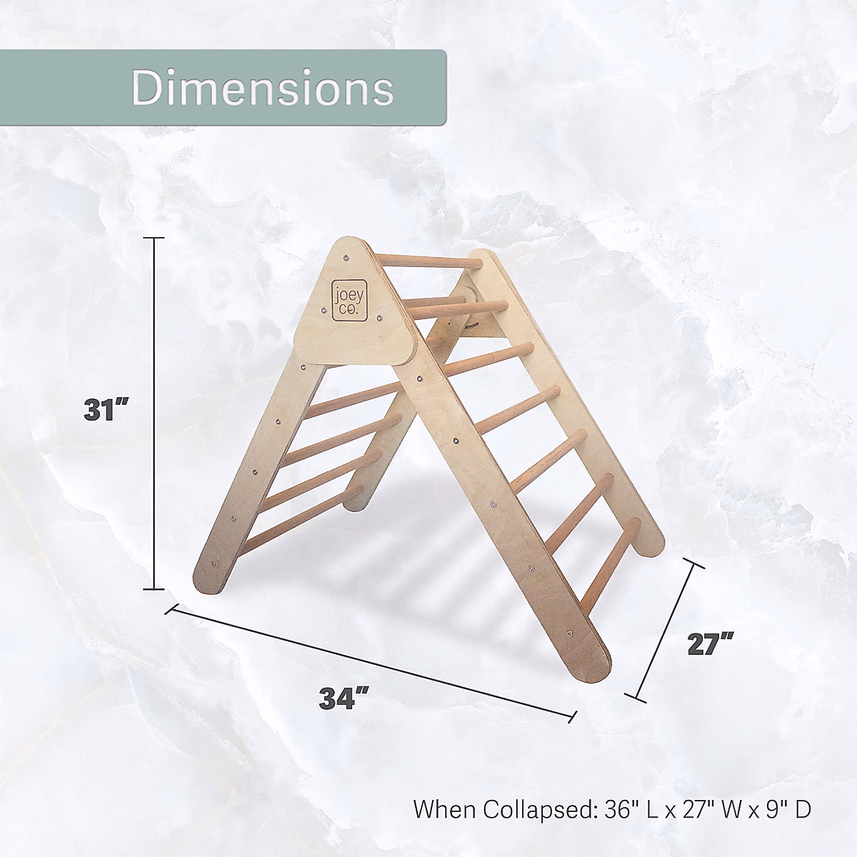 Joey CO. Montessori Climbing Triangle, Montessori Style Indoor Play Gym for Children, CPSIA Tested Waldorf Triangle for Toddlers and Kids