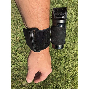 Pepper Spray Wristband - Walking, Jogging, Hiking - Includes Two Elastic Holders (Small 1/2 oz - 3/4 oz. and Large 1.5 oz. - 4 oz.) - Wristband Only