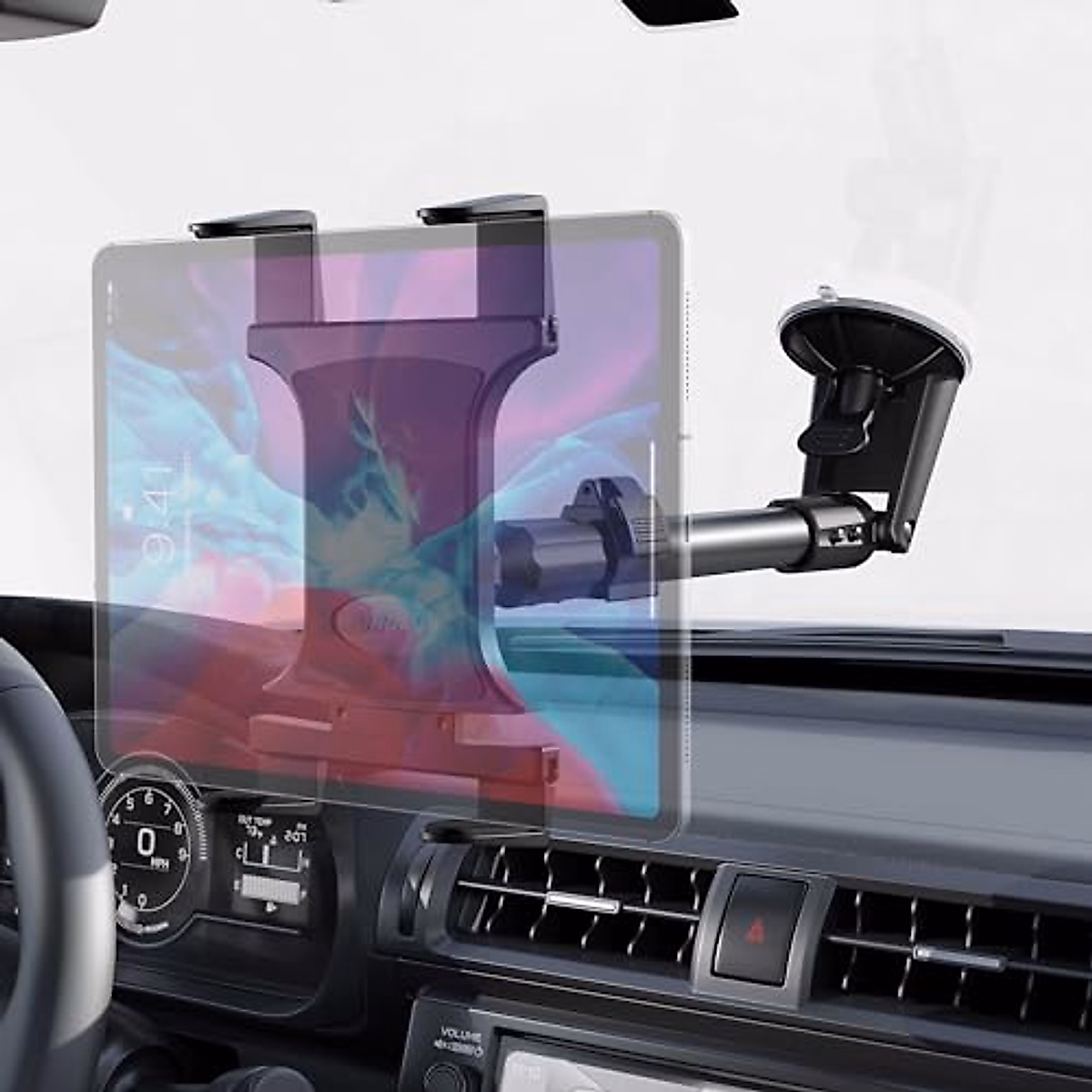 ARKON Mounts - Versatile Tablet Holder for Car | Premium Car Tablet Holder Design | Extendable Arm | Windshield Suction | Tablet Car Mount | Securely Fits Most Tablets 7 to 18.4 inches in Screen Size