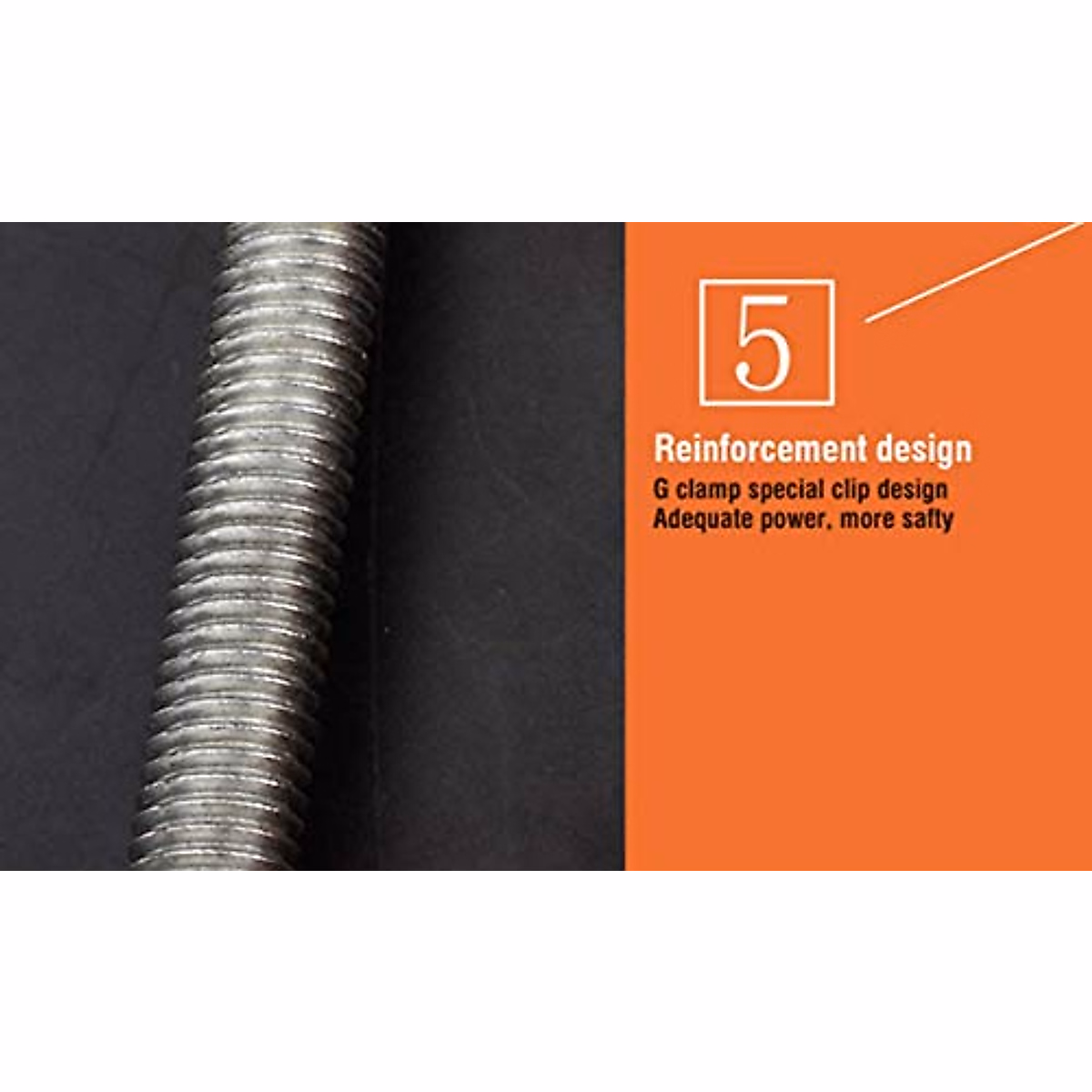 Edward Tools Heavy Duty Steel 8" C Clamp - Iron Alloy - Versatile Clamp for Brake, parts assembly, fastening, welding, woodwork, metal work, auto - T rotary handle - Thicker Screw