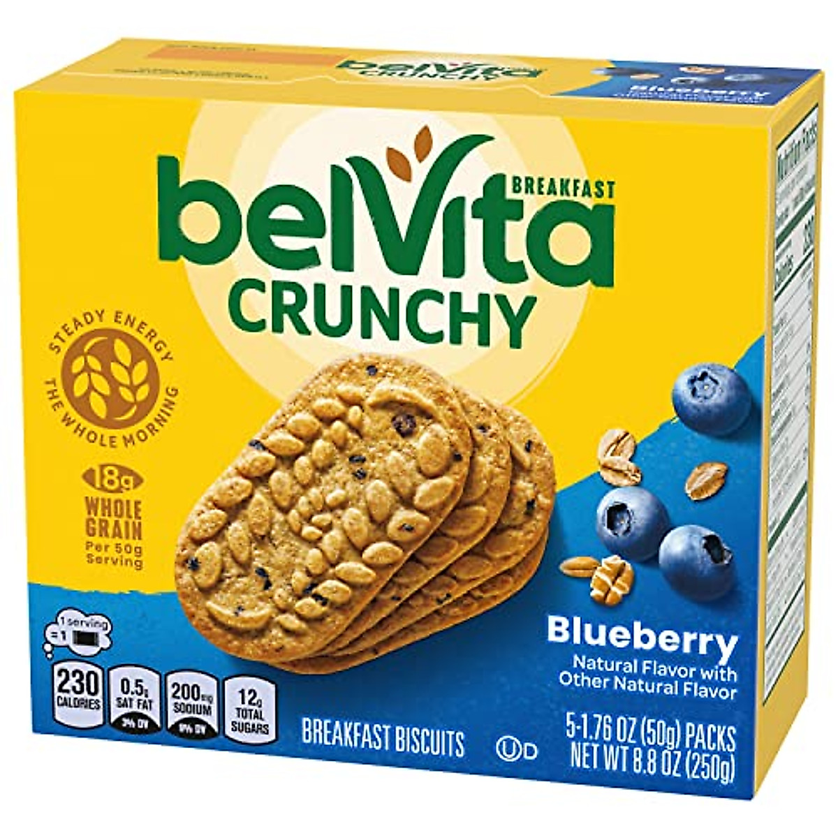 belVita Blueberry Breakfast Biscuits, 30 Total Packs, 5 Count(Pack of 6)