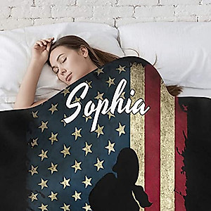 Custom Blanket Personalized View Soft Fleece Throw Blanket with Name for Gifts Sofa Bed 50 X 60 inches