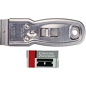 Excel Blades K11 Razor Blade Scraper, includes 6 Single Edge Blades