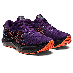 ASICS Women's Gel-Cumulus 24 GTX Running Shoes, 7.5, Night Shade/NOVA Orange