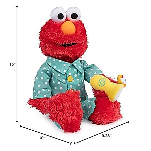 GUND Sesame Street Official Bedtime Elmo Muppet Plush, Premium Glow-in-The-Dark Plush Toy for Ages 1 & Up, Red, 12”