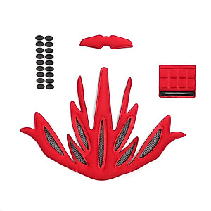 PAXLamb Helmet Inner Padding Net Foam Pads Kit Sealed Sponge Protective Lining Protection Liners Cushion Mat Set for Outdoor Sports Cycling Bike Motorcycle Bicycle Riding Accessories (Red)