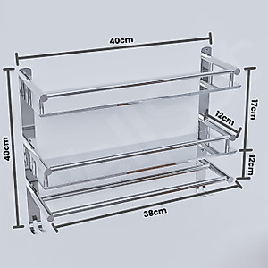 Well Set Stainless Steel Storage Shelves Household Toilets Vanity Tables Towel Holder Double Layer Wall Mount Racks For Bathroom