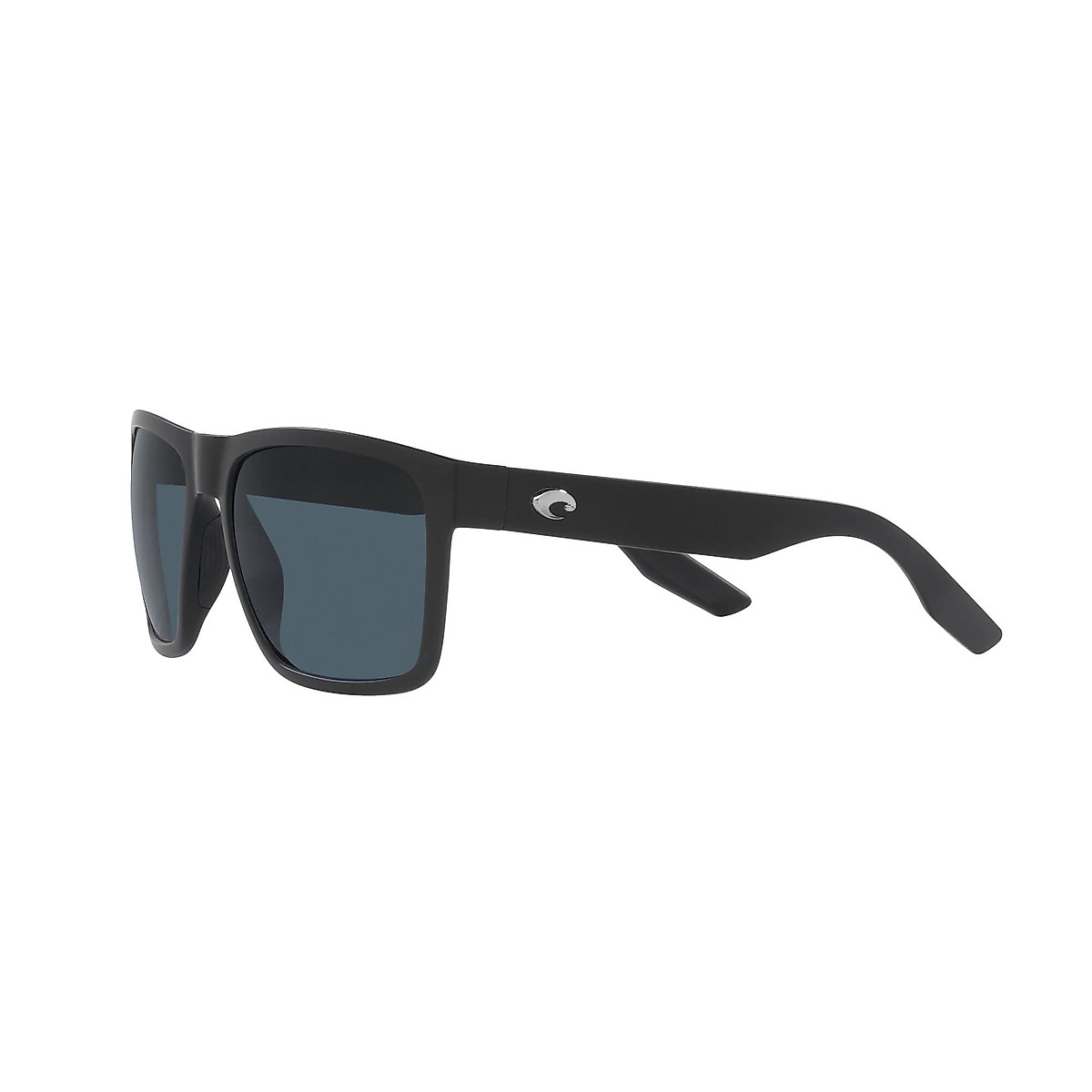 Costa Del Mar Mens Paunch XL Square Sunglasses, Matte Black/Grey Polarized-580P, 59 mm