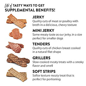 DOGSWELL Gut Health Meaty Jerky Dog Treats, Lamb, 10 oz. Pouch