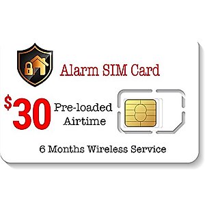 SpeedTalk Mobile $30 Alarm SIM Card for 5G 4G GSM Home Business Security Alarm System | Talk Text Data | 3 in 1 Standard Micro Nano Simcard Kit | 6 Months Service Plan
