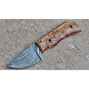 Smart & Sharp Custom Handmade Damascus Steel Hunting Knife/Skinner Knife AA-13137 (Burl Wood)