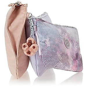 Kipling Womens Women's Iaka Crossbody Bag, Removable Strap, Zipped Main Compartment, Water Resistant, Crinkle Nyl Wristlet, Canyon Mist Set, 11 L x 8.5 H 0.5 D US