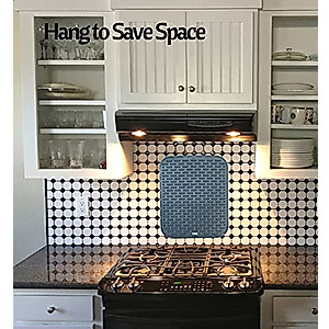 VIRKI Silicone Dish Drying Mat, Large 21"x18", Reusable Dish Mat, Non-Slip Kitchen Mat, Heat Resistant, Easy Dish Drying, Dishwasher Safe, Raised Edge Design