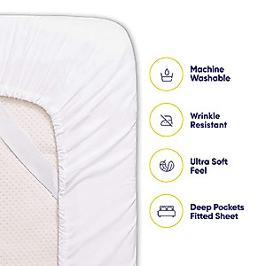 Twin Size Bed Sheets - 4 Piece 1500 Supreme Collection Fine Brushed Microfiber Deep Pocket Twin Sheet Set Bedding - 1 EXTRA PILLOW CASES, GREAT VALUE, Twin, White