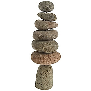 Ancient Graffiti Large 7-Stone Natural River Stone Cairn