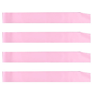 GDTO8820 CoolerthingsDG, 4 Pcs Blank Satin Sashes Plain Sashes Party Accessory for Graduation Wedding Party, Satin Sashes Pageant, Make Your Own Sashes, Pink Party Plain Pageant Sashes(Pink)