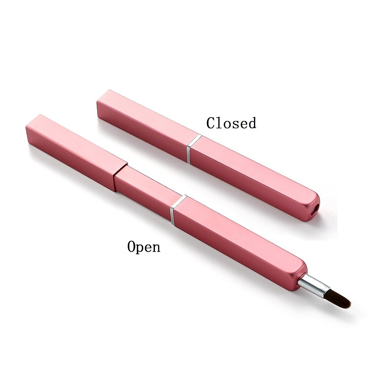 Exquisite Professional Lip Brush Applicators-Retractable Lipstick Brushes- Lipstick Gloss Makeup Brush Tool For Women and Girls (Pink)