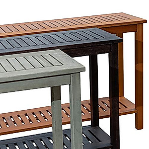DTY Outdoor Living Longs Peak Eucalyptus Console Table, Espresso